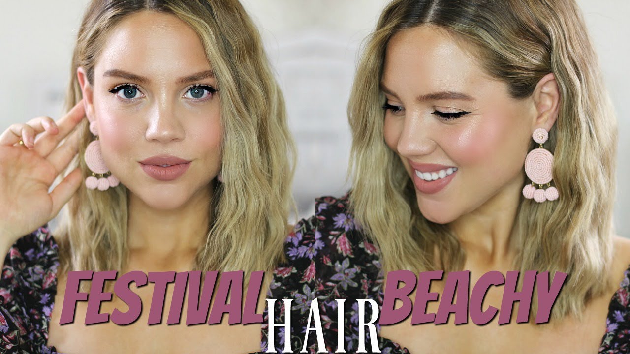 THE PERFECT BEACHY/FESTIVAL HAIRSTYLE | Elanna Pecherle - YouTube
