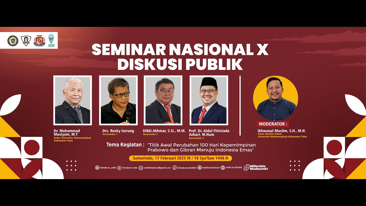 Seminar Nasional X Diskusi Publik | Universitas Muhammadiyah Kalimantan ...