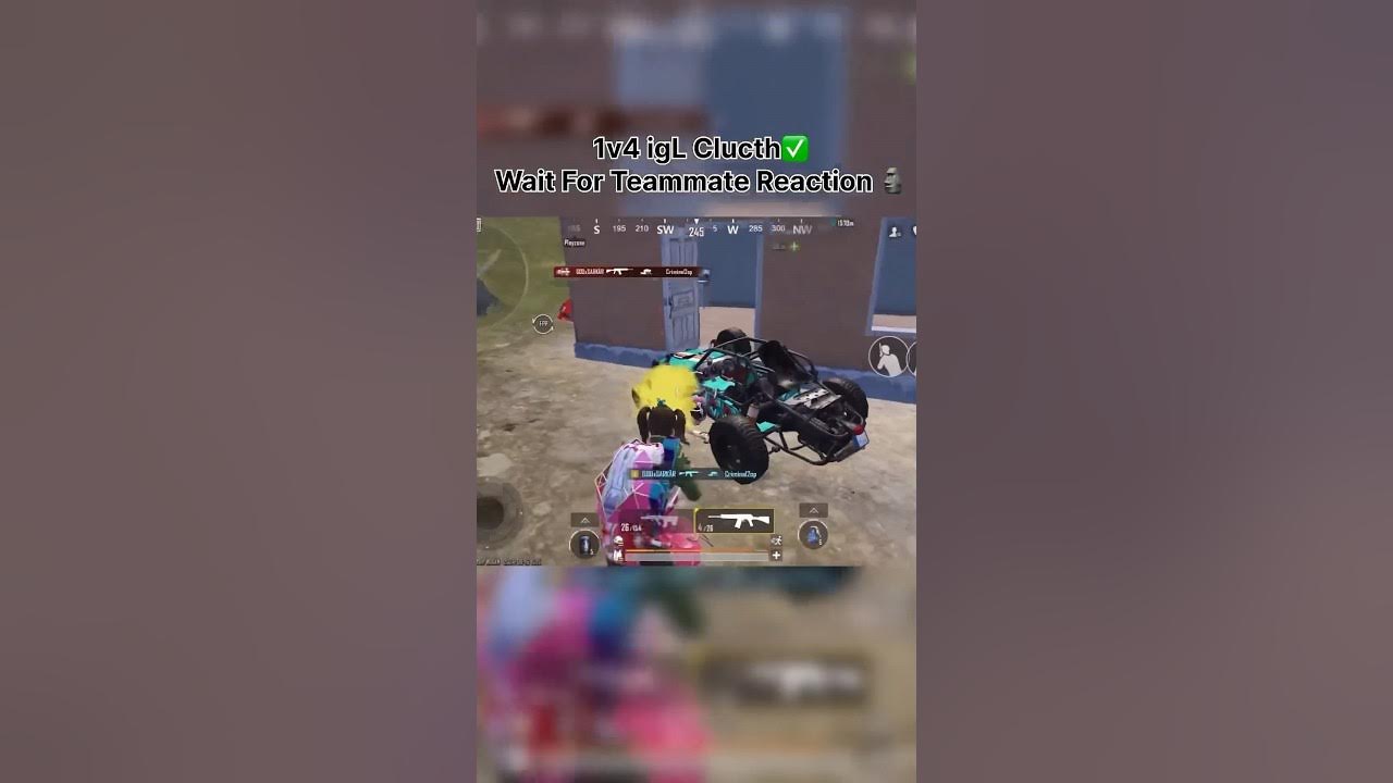 1v4_igL_Clutch _wait_for_teammate_reaction_💀🗿 #igl #luffy #T1 #bgmi #espbgmi #bgmi #pubgmobile ...
