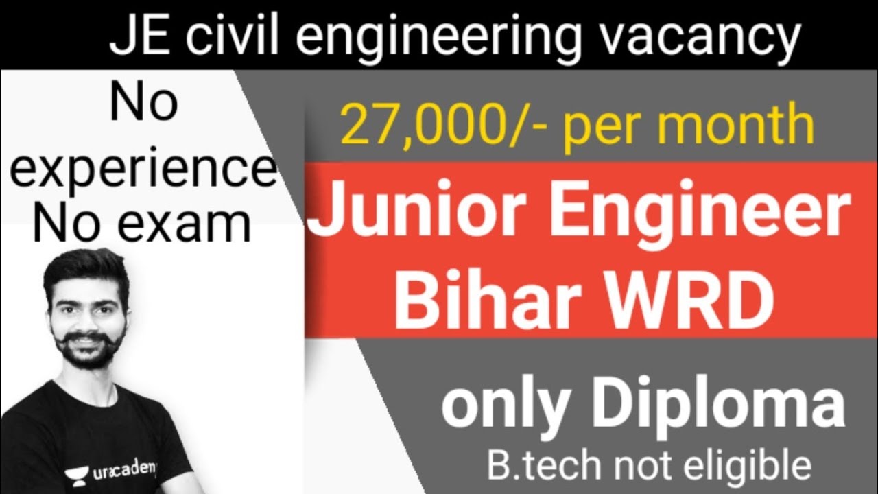 Bihar WRD JE VACANCY 2020/ Bihar MINOR WATER RESOURCES DEPARTMENT JE ...