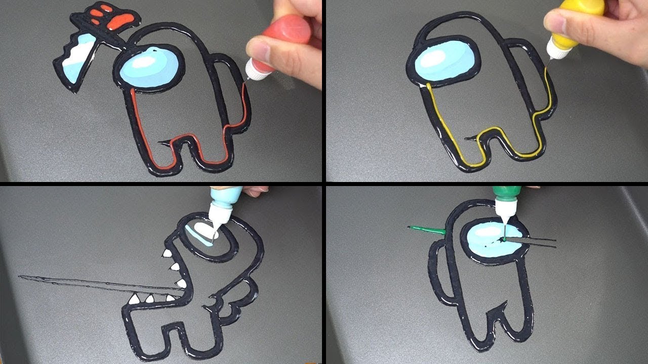 Among us Pancake Art Impostor, Player, Die moments 001 - YouTube
