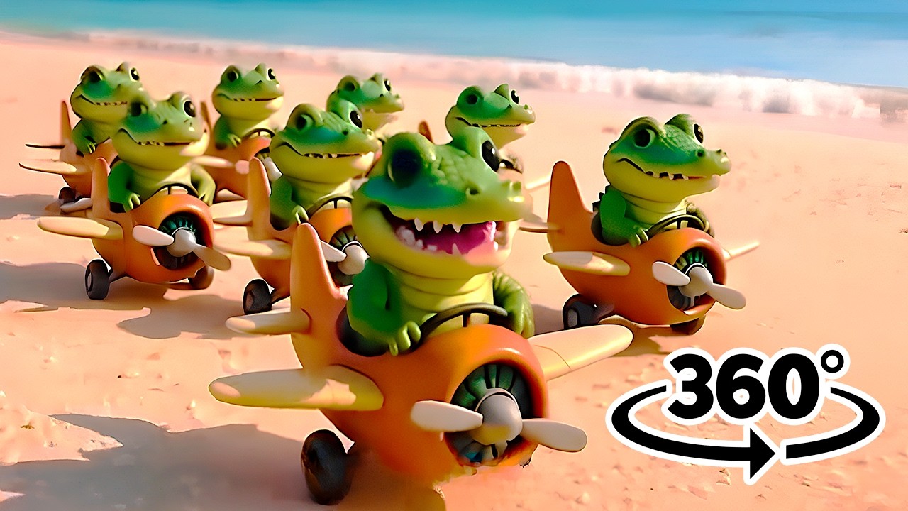 LOS CROCODILITOS - 360º - Italian Brainrot Animals 4K - YouTube