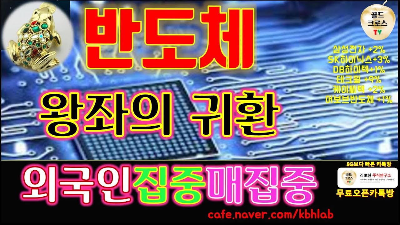 주식 투자 반도체 왕좌의 귀환 외국인 집중 매집중 삼성전자 Sk하이닉스 Db하이텍 테크윙 케이씨텍 어보브반도체 4차산업