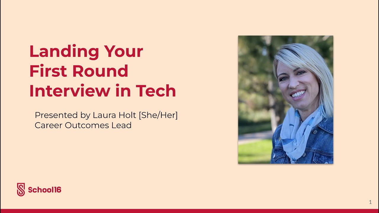 Landing Your First Round Interview in Tech - YouTube