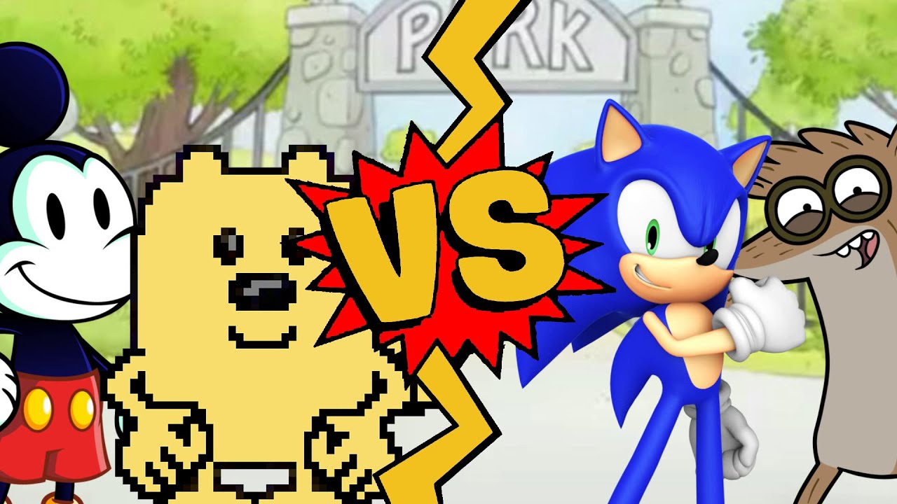 M.U.G.E.N. Battles | Wubbzy/Mickey Mouse vs Sonic/Rigby - YouTube