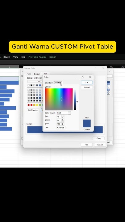 Cara Ganti Warna Custom Pivot Table di Excel - YouTube