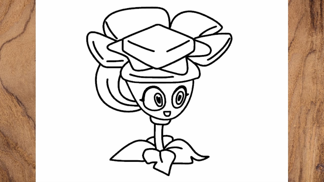 How to draw Buttercup from Plants vs Zombies 2 PVZ step by step - YouTube