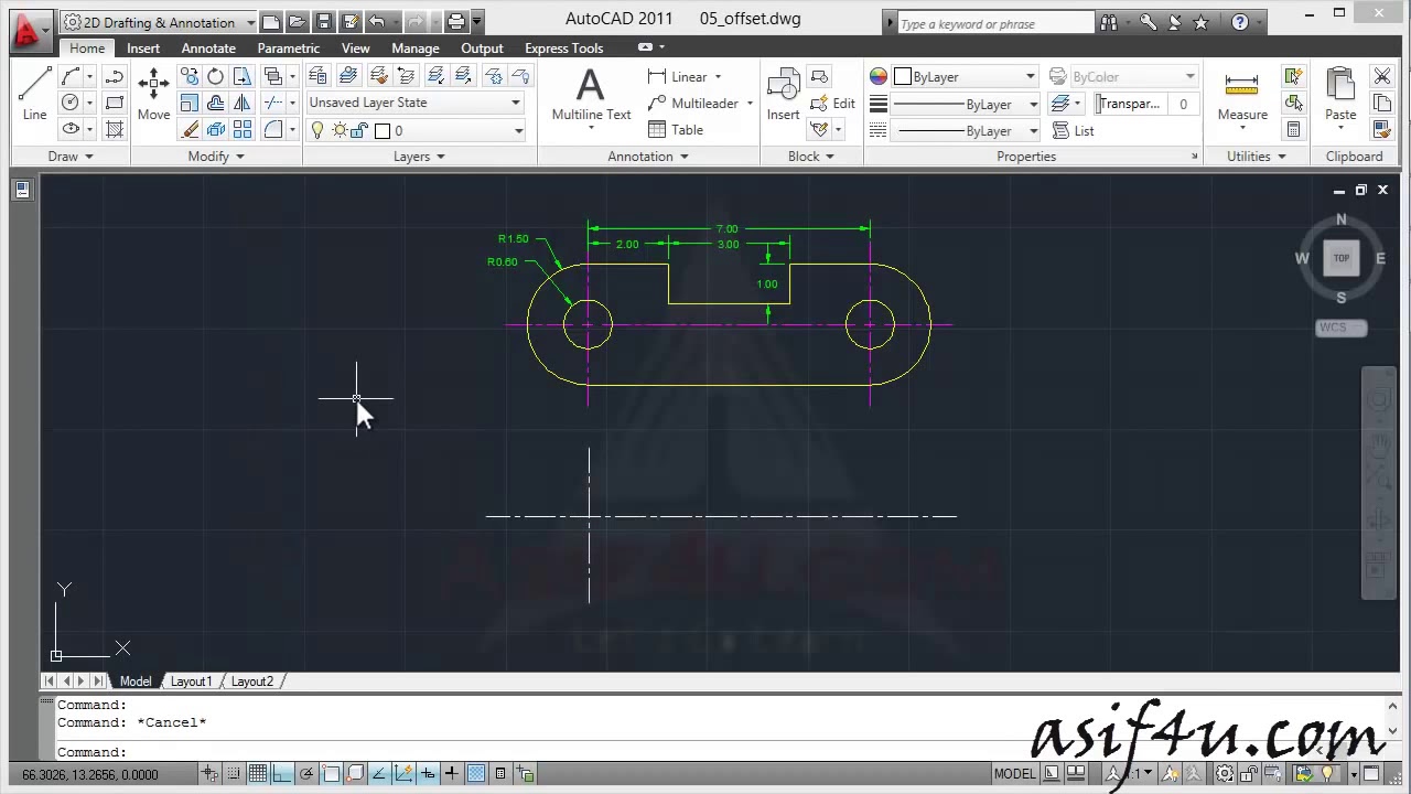 AutoCAD Essential Training #31 Offset tool - YouTube