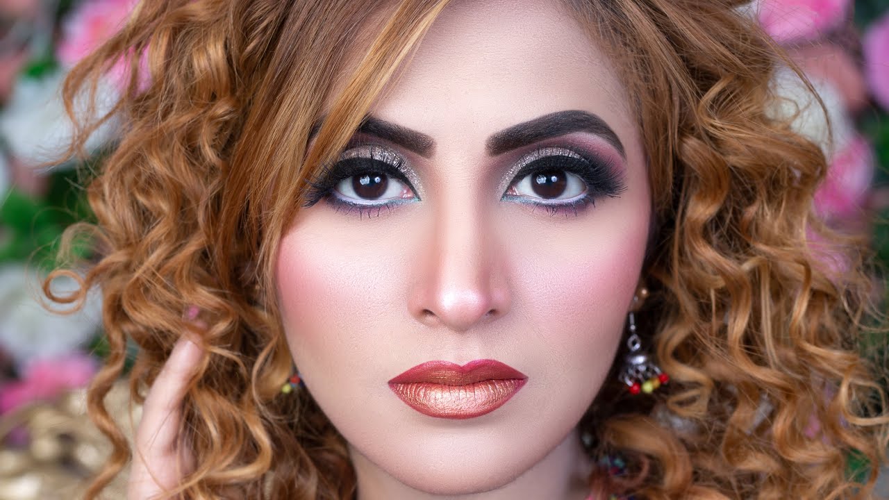 Specail glam makeup Tutorial/silver glitter eye makeup tutorial - YouTube