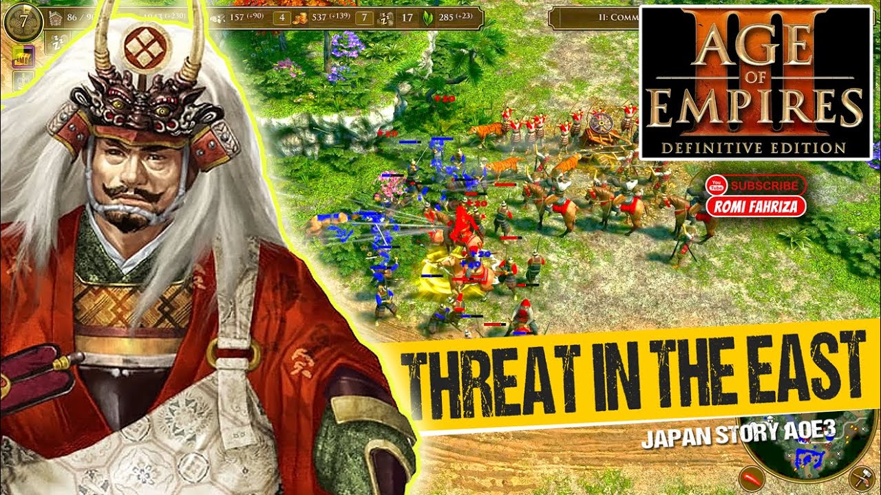 Threat in The East | AOE 3 Definitive | Japan Story | Tokugawa vs ...