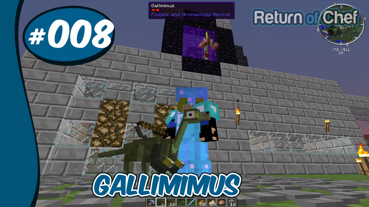 Minecraft ARK CRAFT SURVIVAL #8 Um Novo Dino Chegou Gallimimus - YouTube