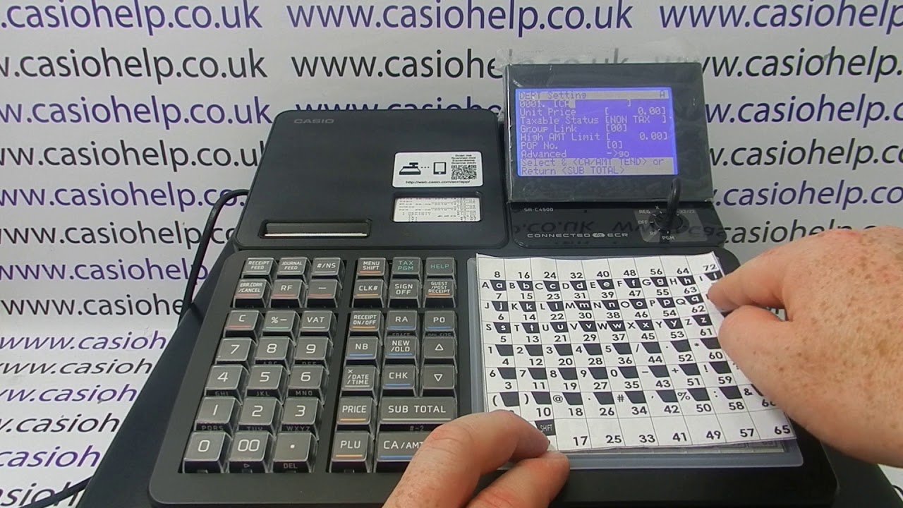 How To Program A Sales Department Button On The Casio SR-C4500 Cash ...