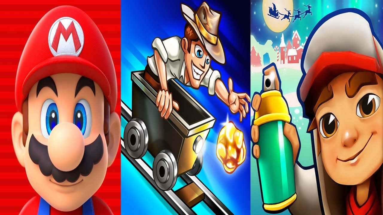 Super Mario Run, Rail Rush, Subway Surfers Clown In Winter Holiday #128 ...