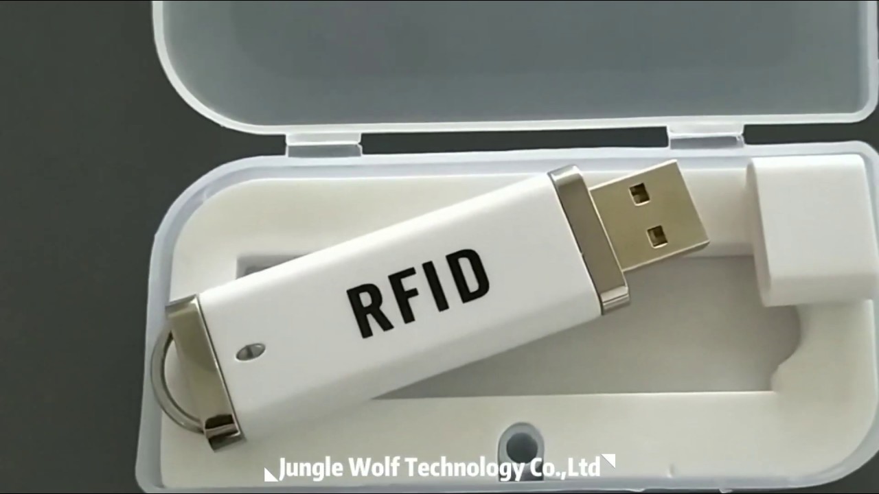 White Small USB RFID Reader for Computer - YouTube