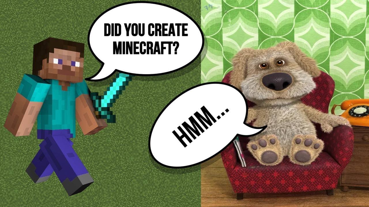 Talking Ben in minecraft, I asked Ben about minecraft - YouTube