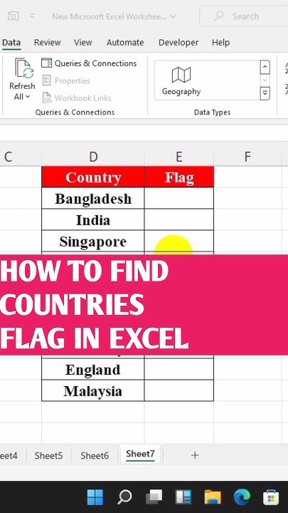 How to find countries flag in Excel 💯| Excel update tricks 🔥#shorts #exceltutorials - YouTube