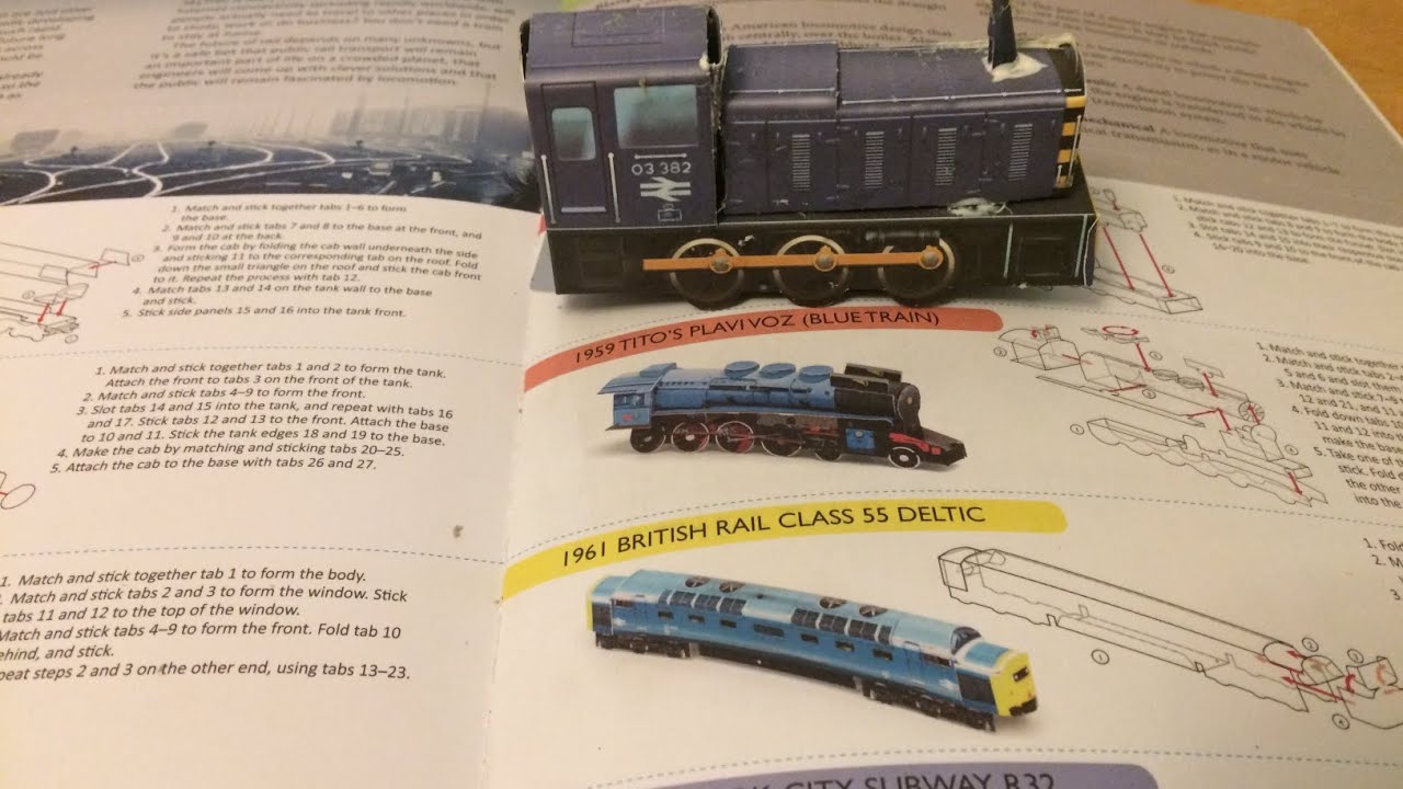 Fun making a paper model locomotive - YouTube