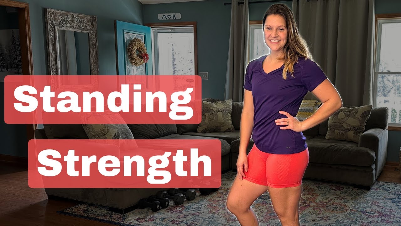 Standing Strength Workout - at home total body dumbbell workout - YouTube