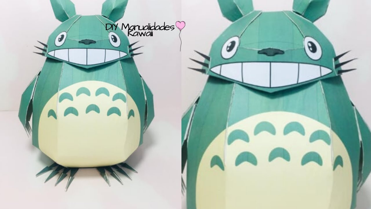totoro papercraft / manualidades kawaii - YouTube