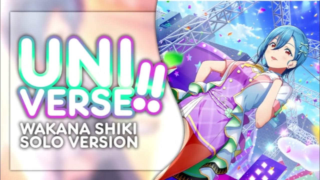 UNIVERSE!! - Wakana Shiki Solo ver. [KAN/ROM/ENG Full Lyrics] - YouTube