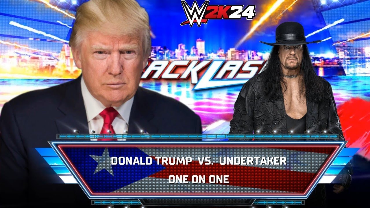 WWE 2k24 - Donald Trump vs. Undertaker | Backlash - YouTube