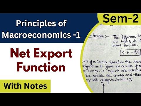 Net Export function | Principles of macroeconomics | Ashima Classes #du ...