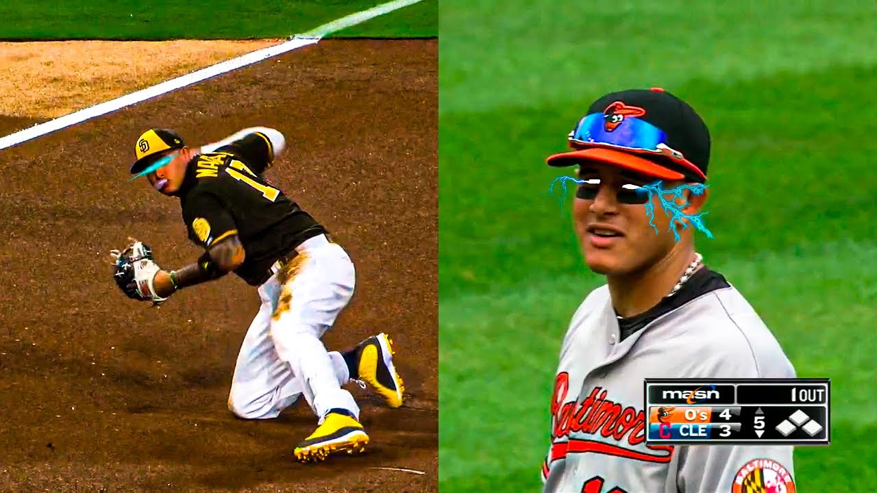 MLB | Manny Machado "God Mode" Defensive Plays - YouTube