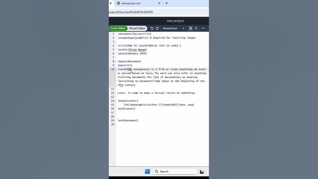 How To Bold Text In Latex Overleaf | Latex Overleaf #latex# 