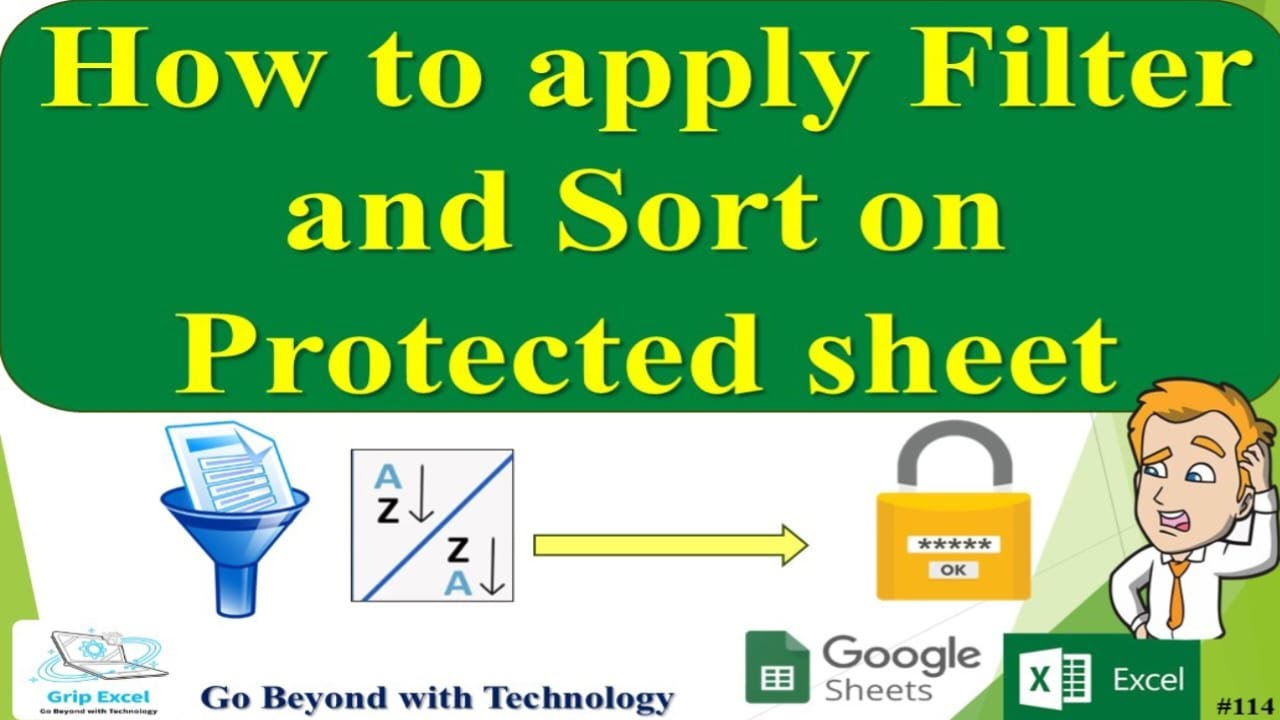 How to apply Filter or Sort on Protected Sheet| Filter and Sort after ...