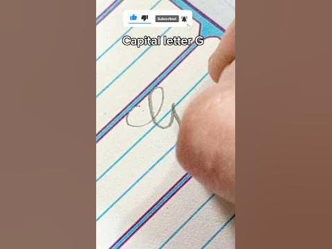 How to write in cursive capital letter G|Cursive Writing for beginner ...