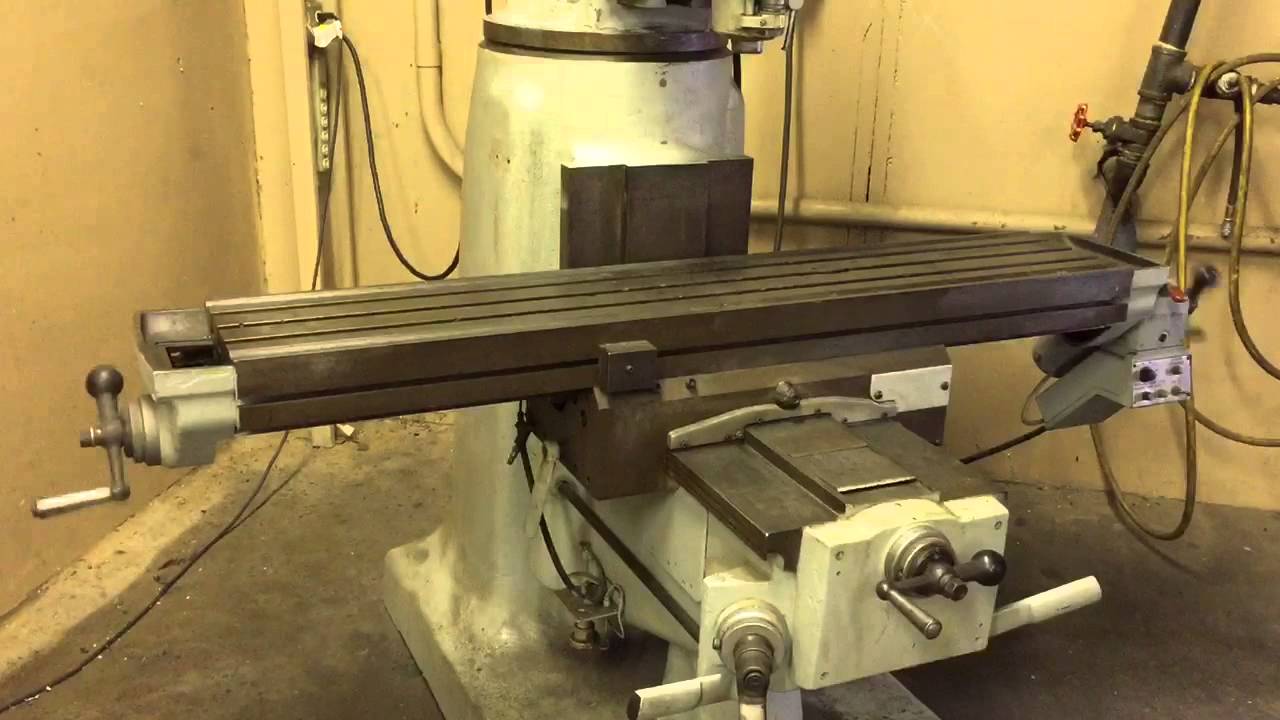 Bridgeport Series II Special Mill with Auto Feed Table - YouTube