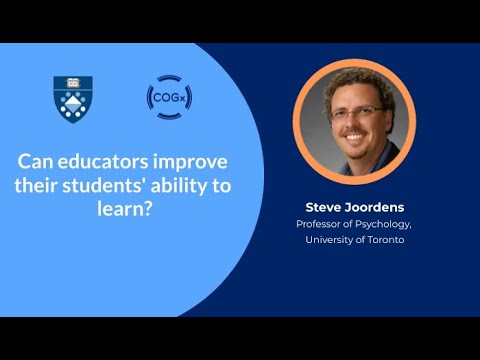 Steve Joordens: Can educators improve their students' ability to learn ...