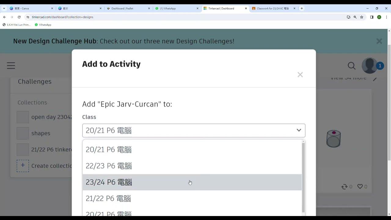 Tinkercad Move Design To Activity Youtube