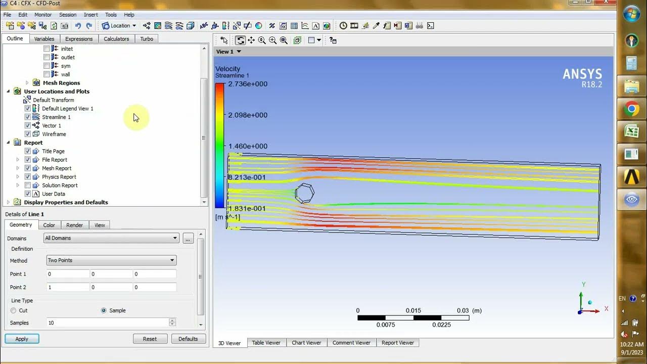 اعاد شرح CFX خطوات حل Flow Around Cylinder - YouTube