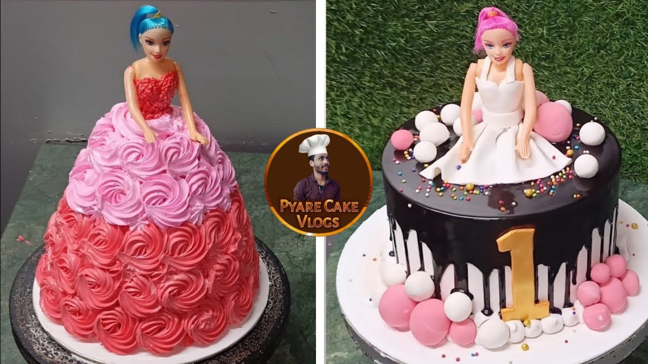 Doll Cake | Top Tow Doll Cake Design | Doll Cake Pink Caller Decorating ...
