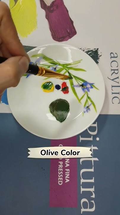 How To Make Olive Green ساخت رنگ سبز زیتونی Youtube