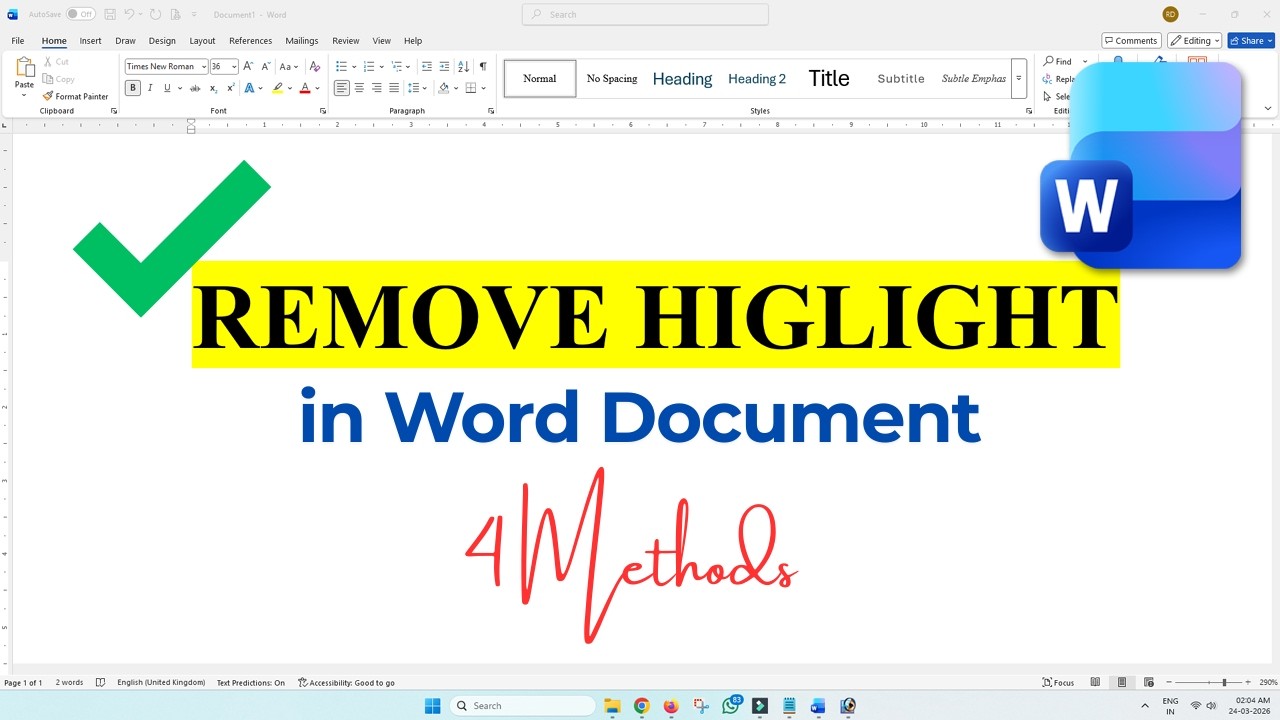 Fix - Can’t Remove Highlighting in Microsoft Word | Remove Yellow ...