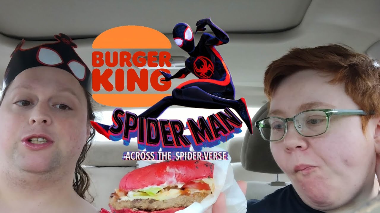 TRYING THE BRAND NEW SPIDER-VERSE WHOPPER AND SUNDAE - YouTube