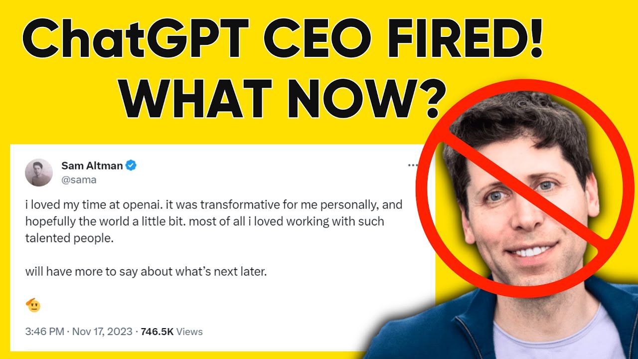 🔴BREAKING AI NEWS! ChatGPT CEO Sam Altman FIRED From OpenAI - WHAT'S ...