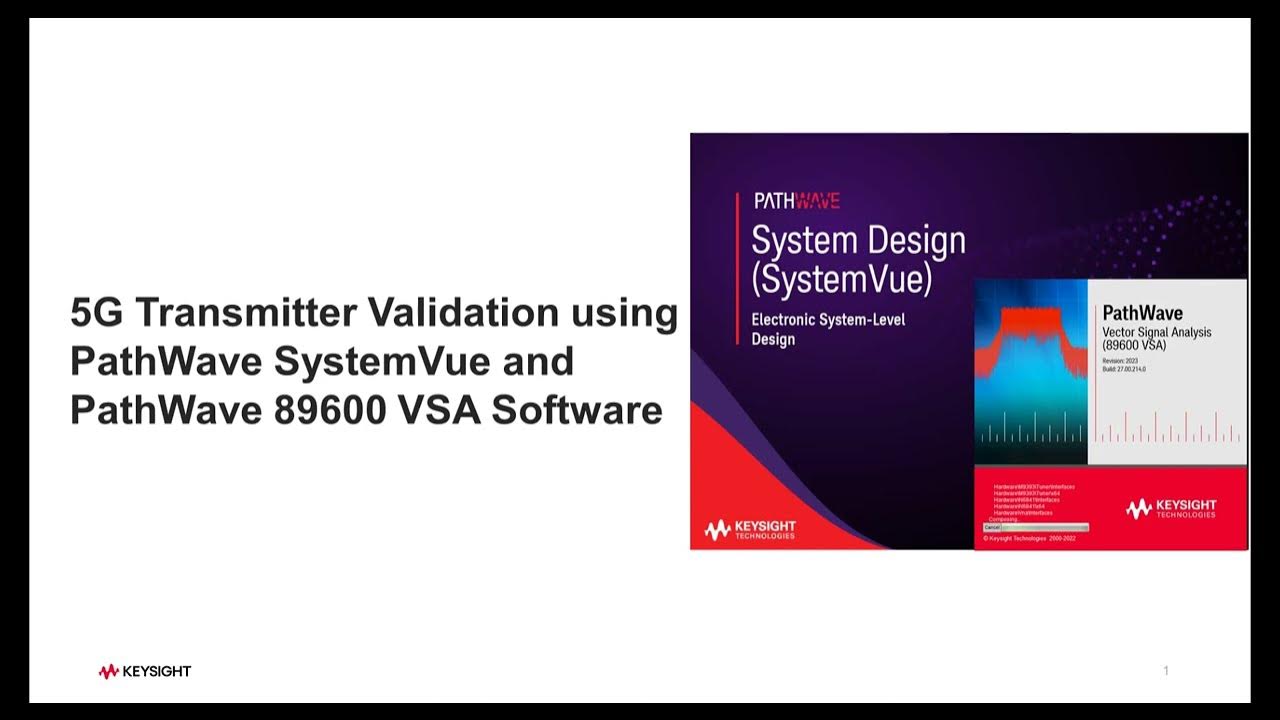 5G Transmitter Validation using PathWave SystemVue and 89600 VSA Software - YouTube