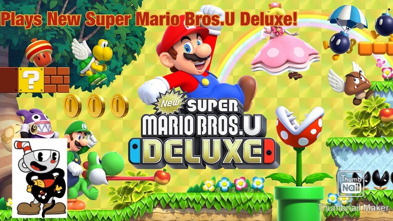 Cuphead Plush: Cuphead Plays New Super Mario Bros.U Deluxe! - YouTube