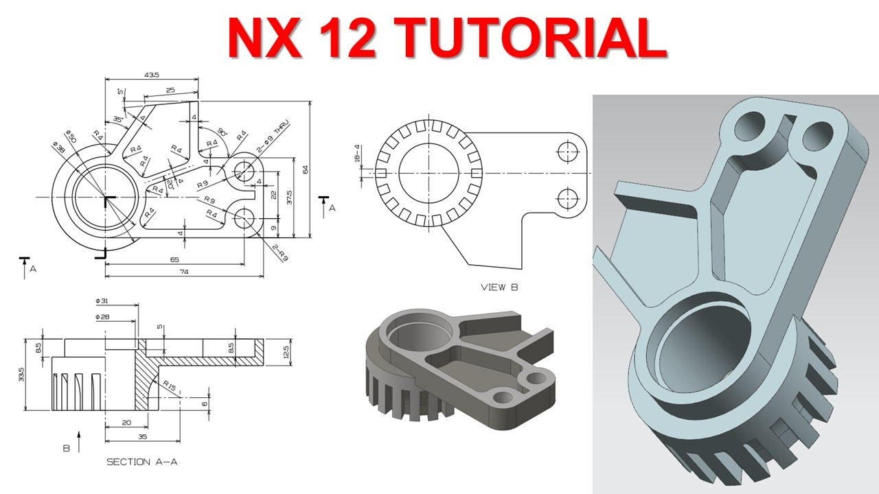 NX 12 Tutorial #54 | 3D Model Basic Beginners - YouTube