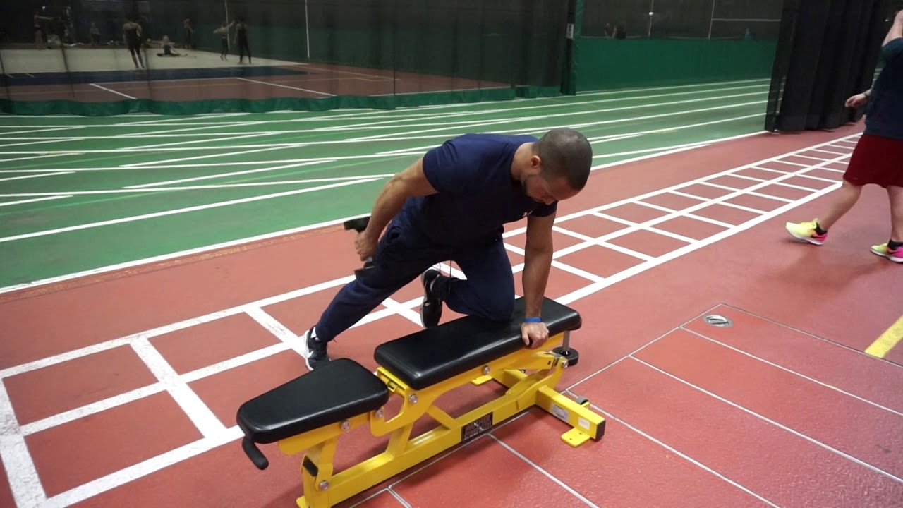 One arm DB tricep kickback over bench - YouTube