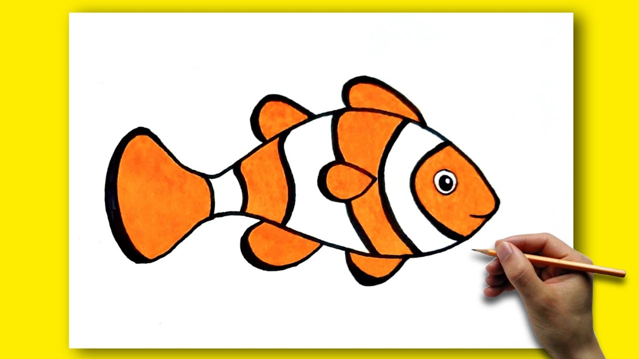 VERY EASY | How To Draw A Fish | Easy Fish Drawing step-by-step. - YouTube