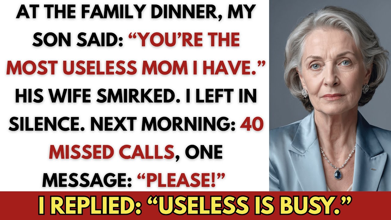 At The Family Dinner, My Son Said: “You’re The Most Useless Mom I Have ...