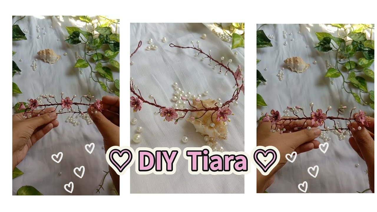 🌸 How To Make Floral Tiara At Home 🌸💕😊// how to make floral Tiara from ...