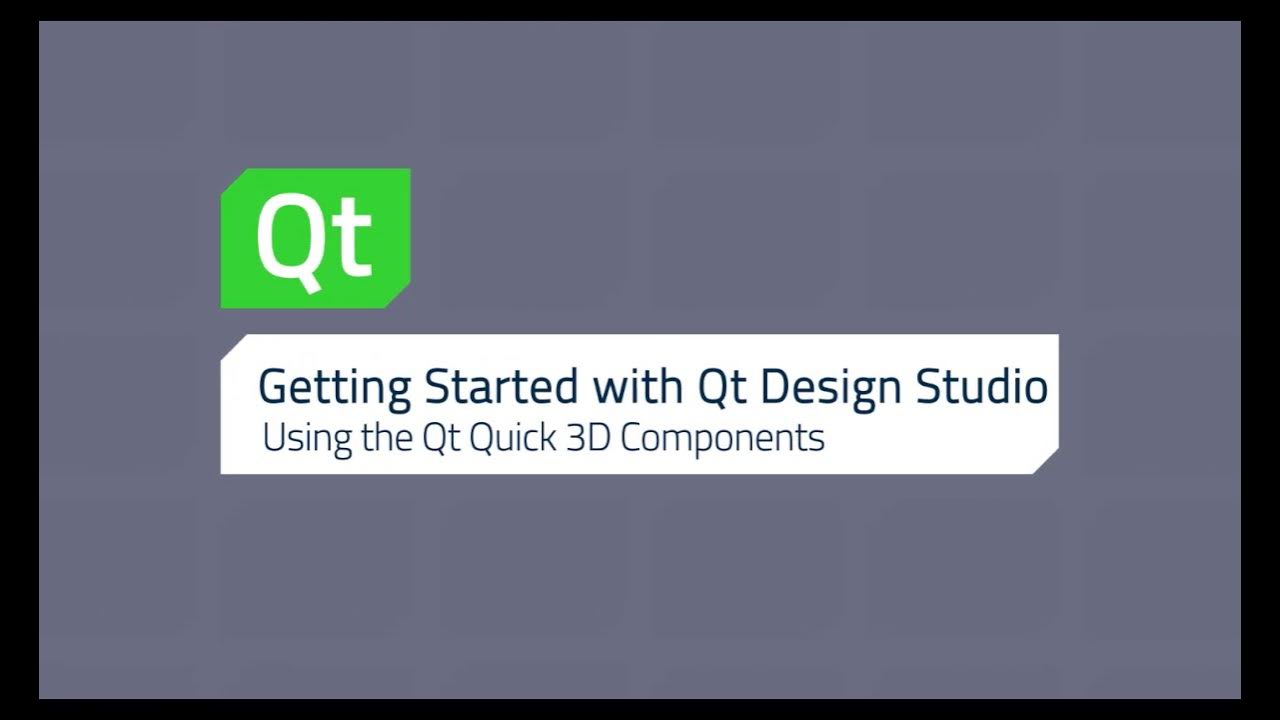 Getting Started with QDS – Using the Qt Quick 3D Components - YouTube
