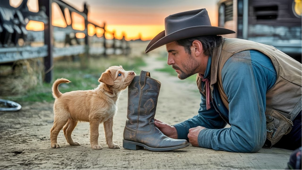 Poor Cowboy Found Puppy Dragging a Shoe—The Reason Behind It Will Melt ...