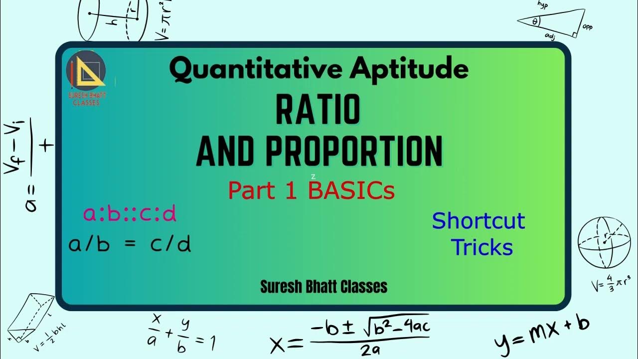 Ratio and Proportion | Part 1 | Basic Introduction - YouTube