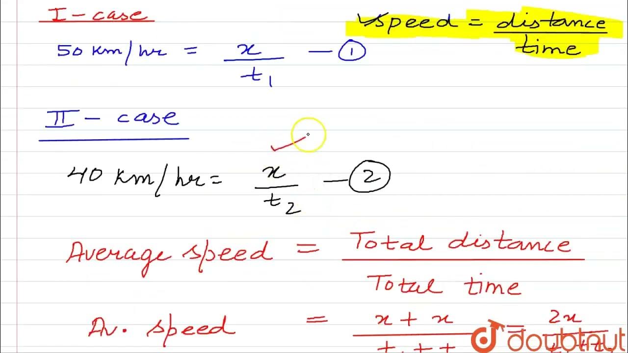 A car travels a certain distance with a speed of 50 km//h and returns with a speed of 40 km//h ...